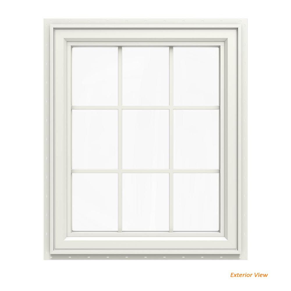 JELD-WEN 29.5 in. x 35.5 in. V-4500 Series White Vinyl Left-Handed ...