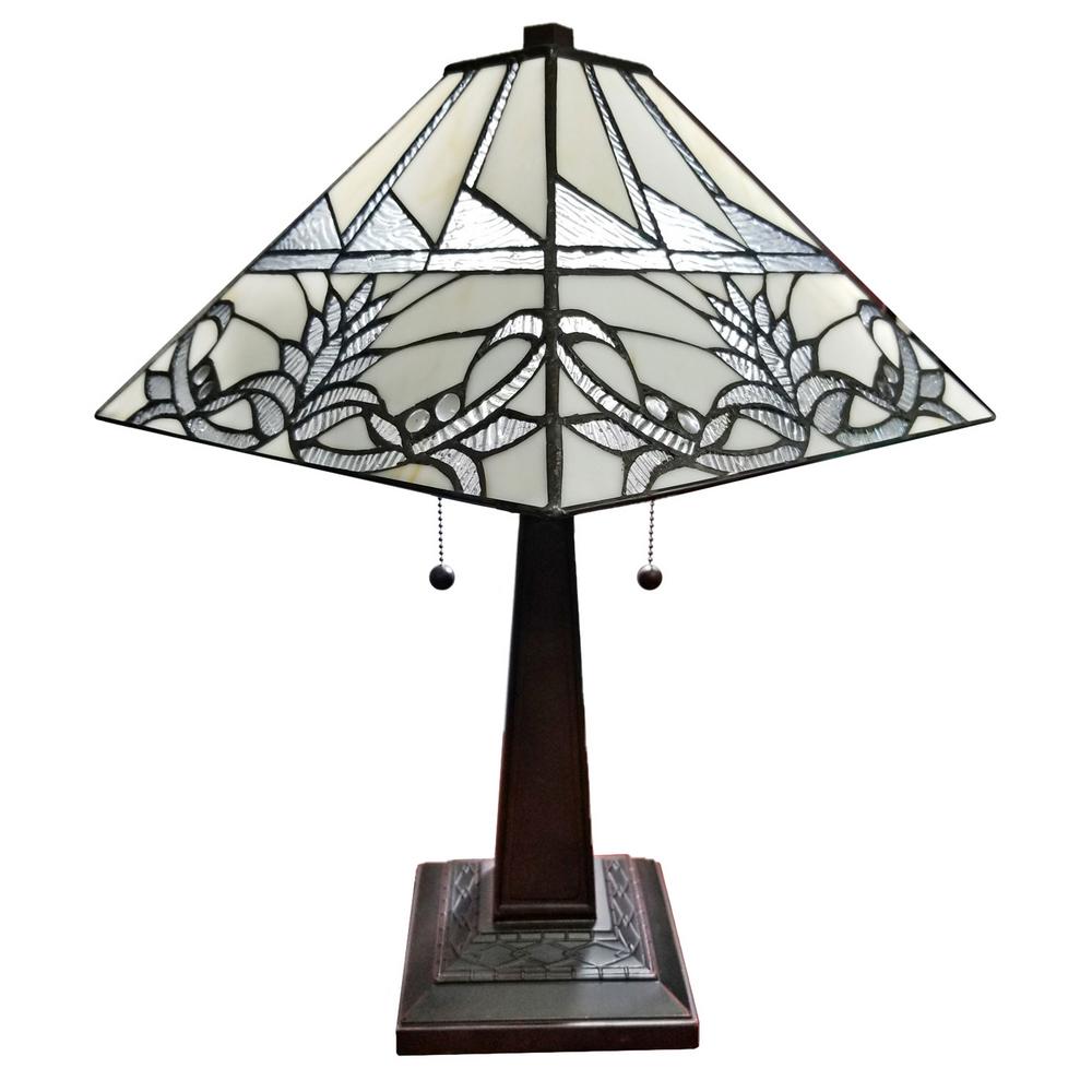 Amora Lighting 22 in. Tiffany Style Mission Table Lamp-AM312TL14B - The ...