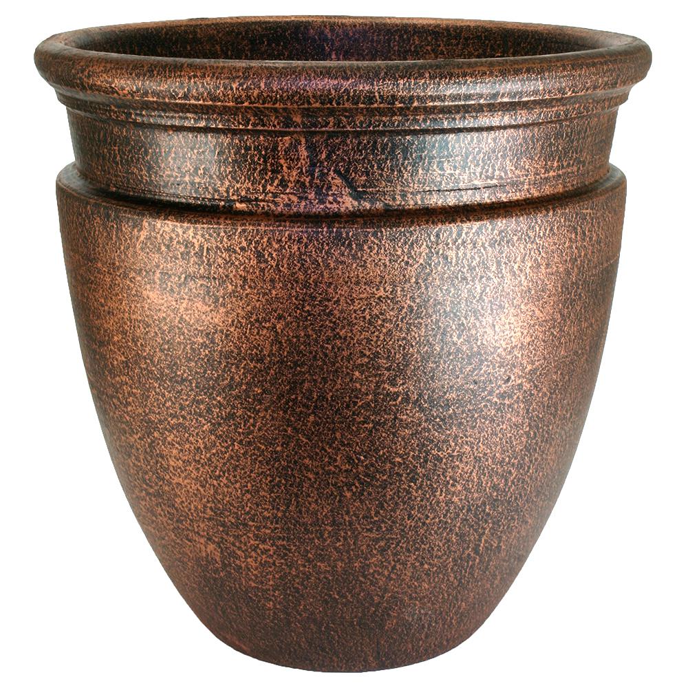 PR Imports Extra-Large 22.5 in. Metallic Copper Terracotta Tall Planter ...