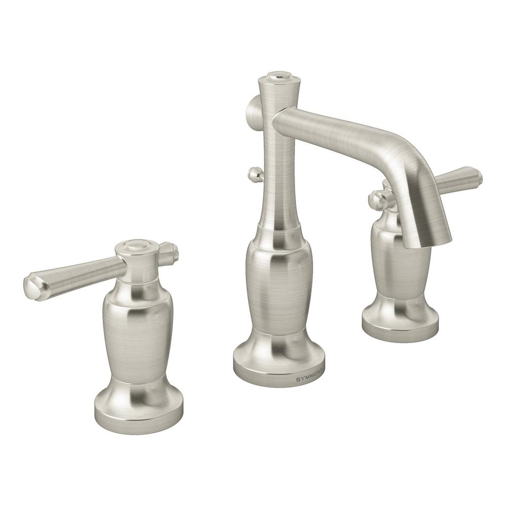Symmons Degas 8 in. Widespread 2-Handle Low Flow Bathroom Faucet with ...