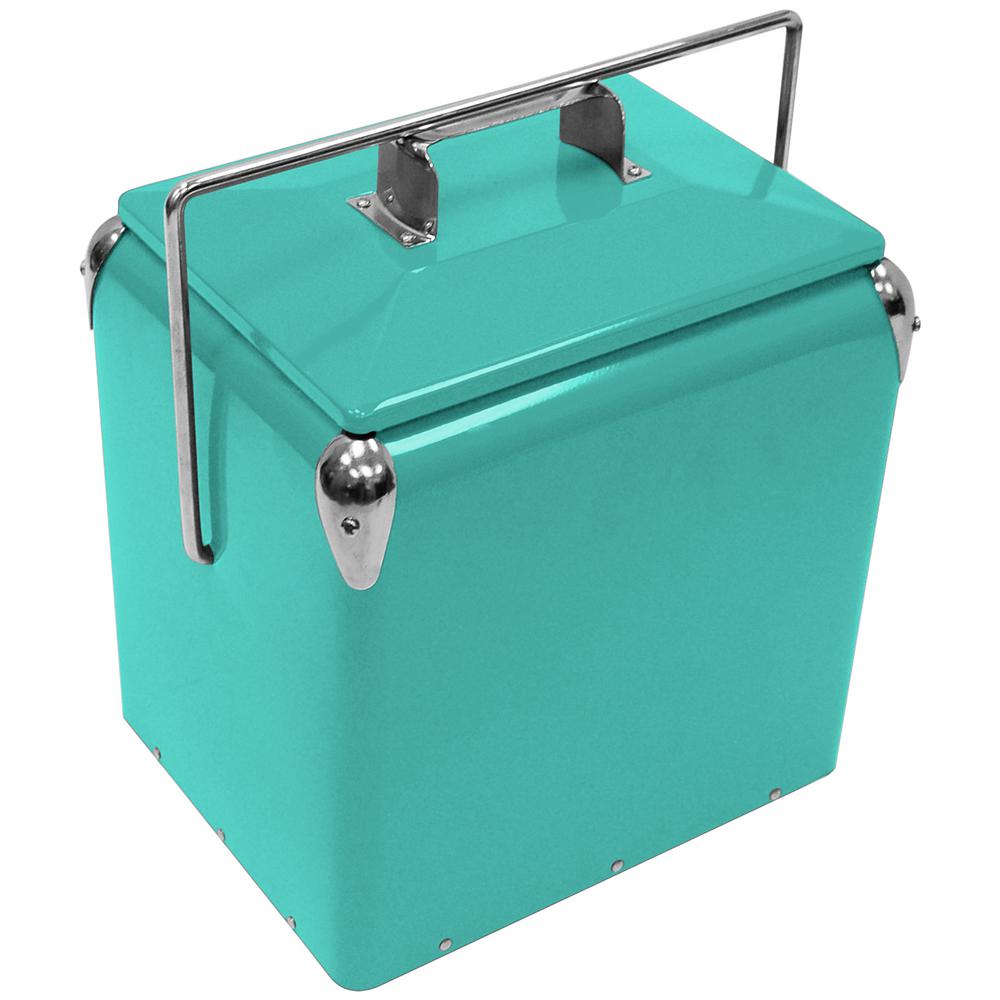 Creative Outdoor 12 qt. Teal Retro Cooler-503333 - The Home Depot