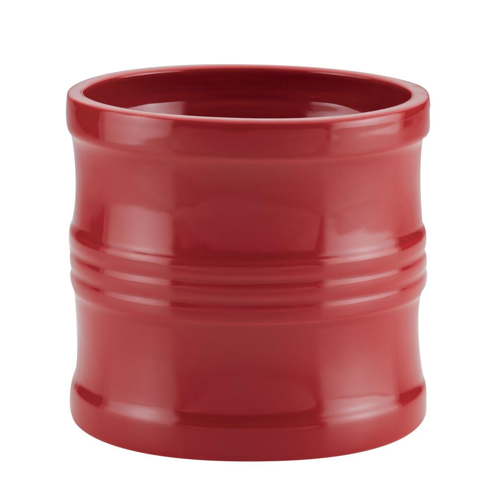 Circulon 7.5 in. Red Ceramics Tool Crock with Partition Insert-47579 ...