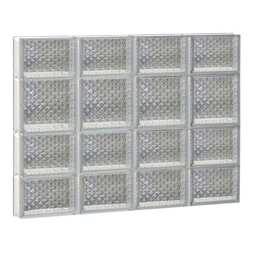 Clearly Secure 31 in. x 25 in. x 3.125 in. Frameless Diamond Pattern ...