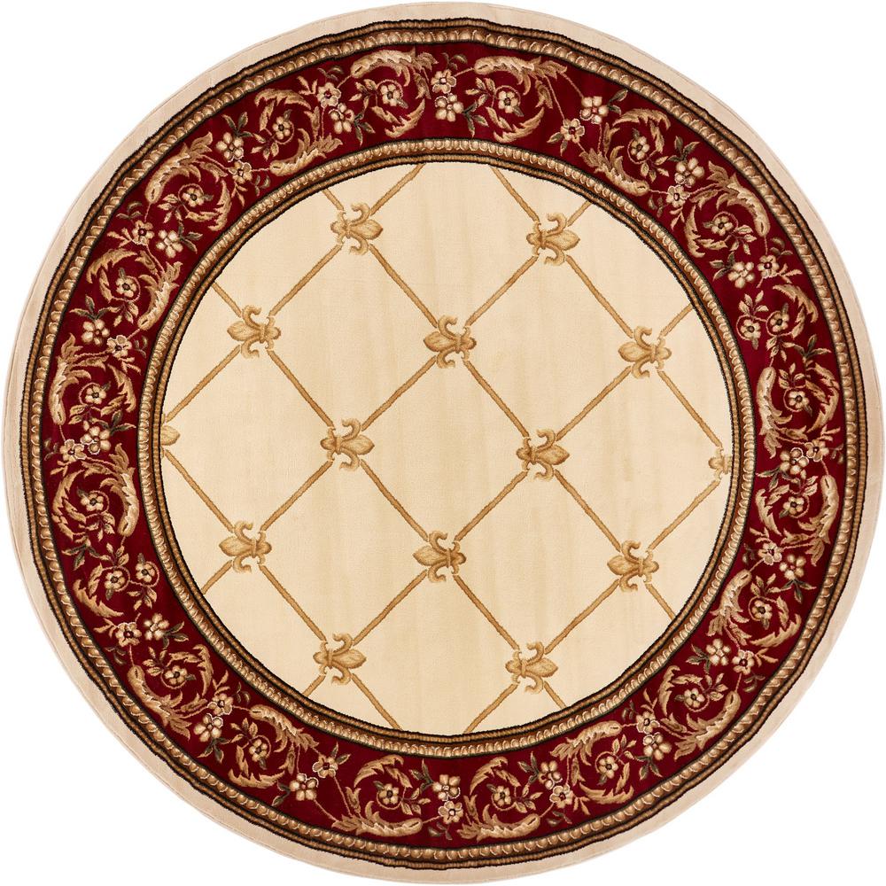 Well Woven Timeless Fleur De Lis Ivory Traditional Trellis Floral ...