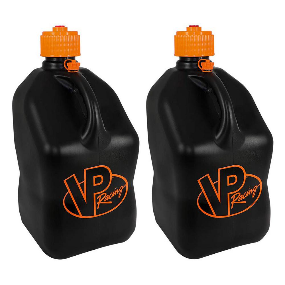 5 Gal. Racing Fuel Container Jug Gas Can, Black/Orange (2-Pack)-2 x ...