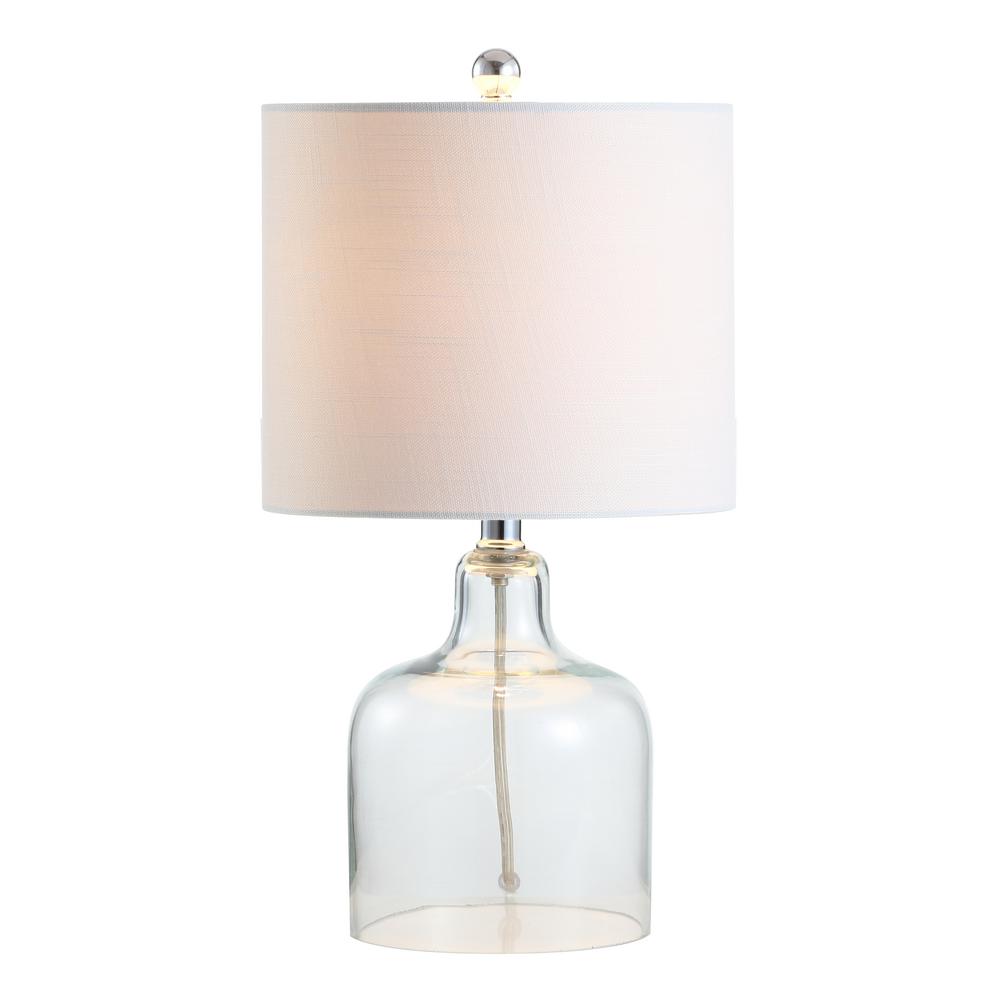 JONATHAN Y Gemma 19 in. Clear Glass Bell LED Table Lamp-JYL1036C - The ...