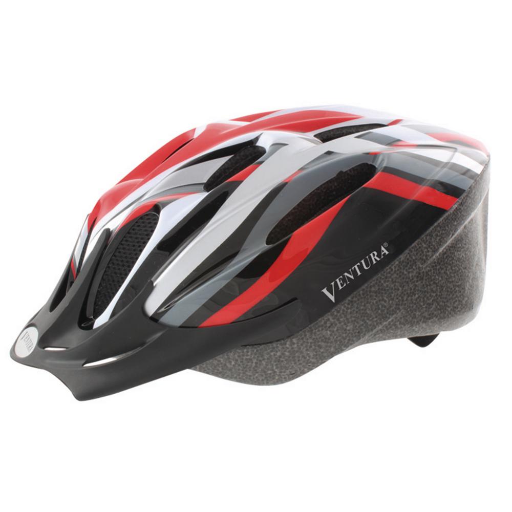 Ventura Heat Sport Medium Bicycle Helmet in Red-731426 - The Home Depot