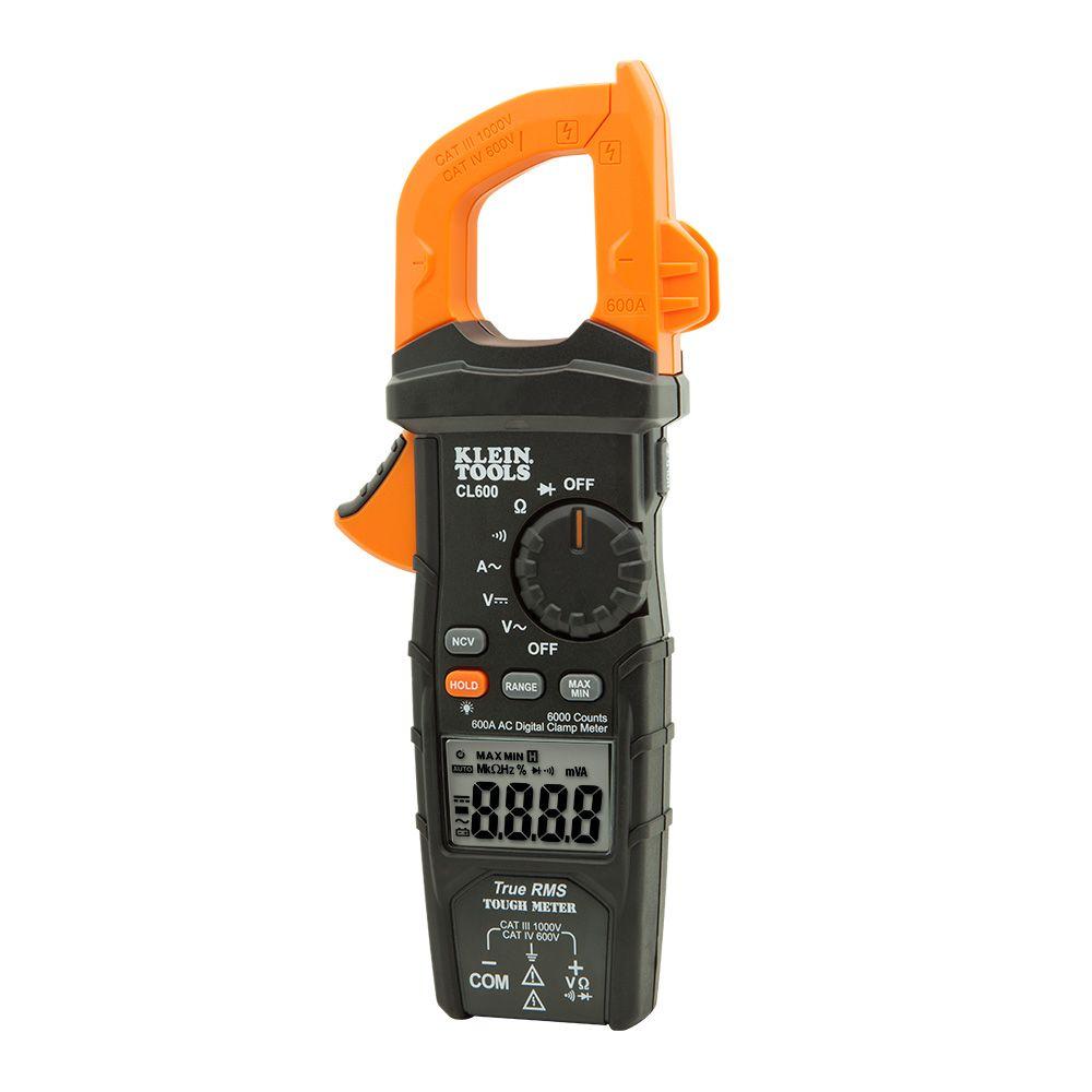 Klein Tools 600 Amp AC/DC True RMS Auto-Ranging Digital Clamp Meter ...