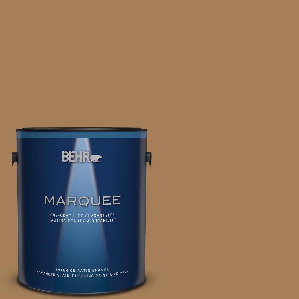 BEHR MARQUEE 1 gal. #S280-6 Hazel Satin Enamel Interior Paint & Primer ...