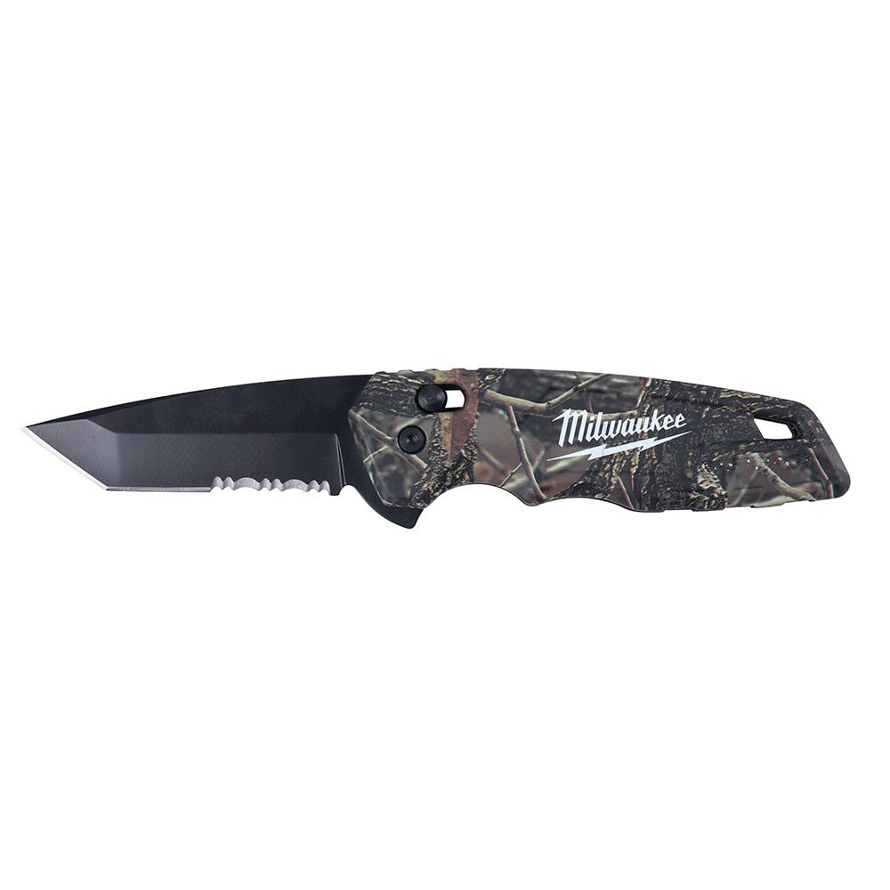 Milwaukee FASTBACK Camo Spring Assisted Folding Knife-48-22-1535 - The ...