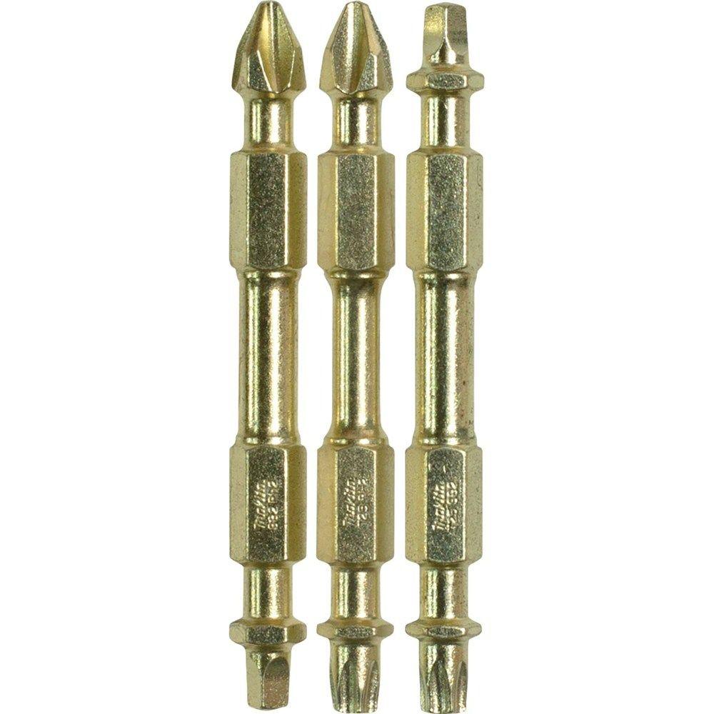 Makita Impact Gold Assorted 2-1/2 in. Steel Double-Ended Power Bits (3 ...