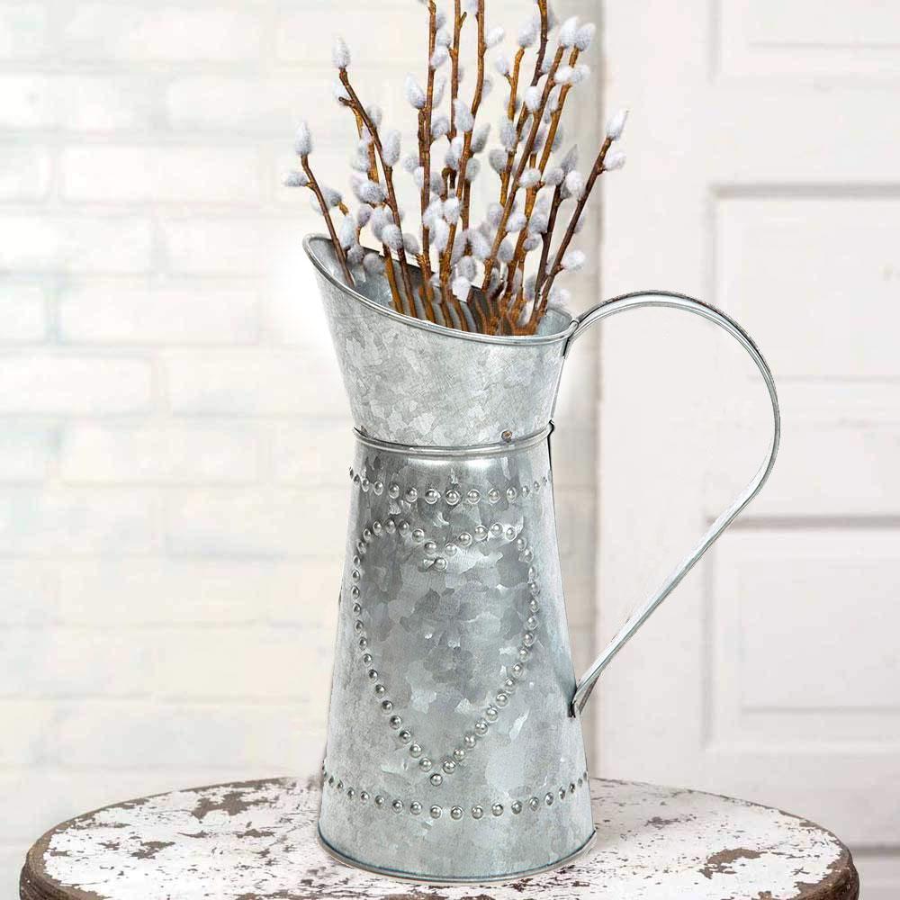 Benzara Gray decorative Galvanized Metal Pitcher-I457-AMC0003 - The ...