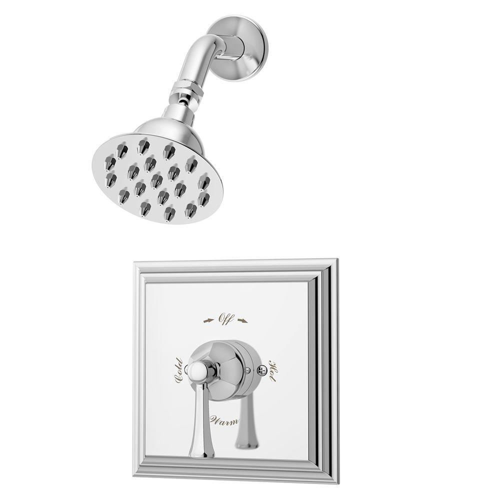 Symmons Canterbury 1 Handle Tub And Shower Faucet Trim Kit In Chrome Valve Not Included 4501