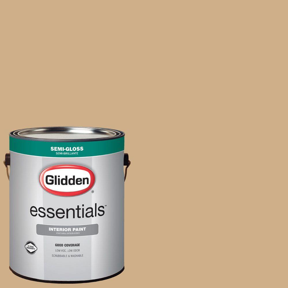 Glidden Essentials 1 gal. #HDGY12U Cookie Crumb Semi-Gloss Interior ...
