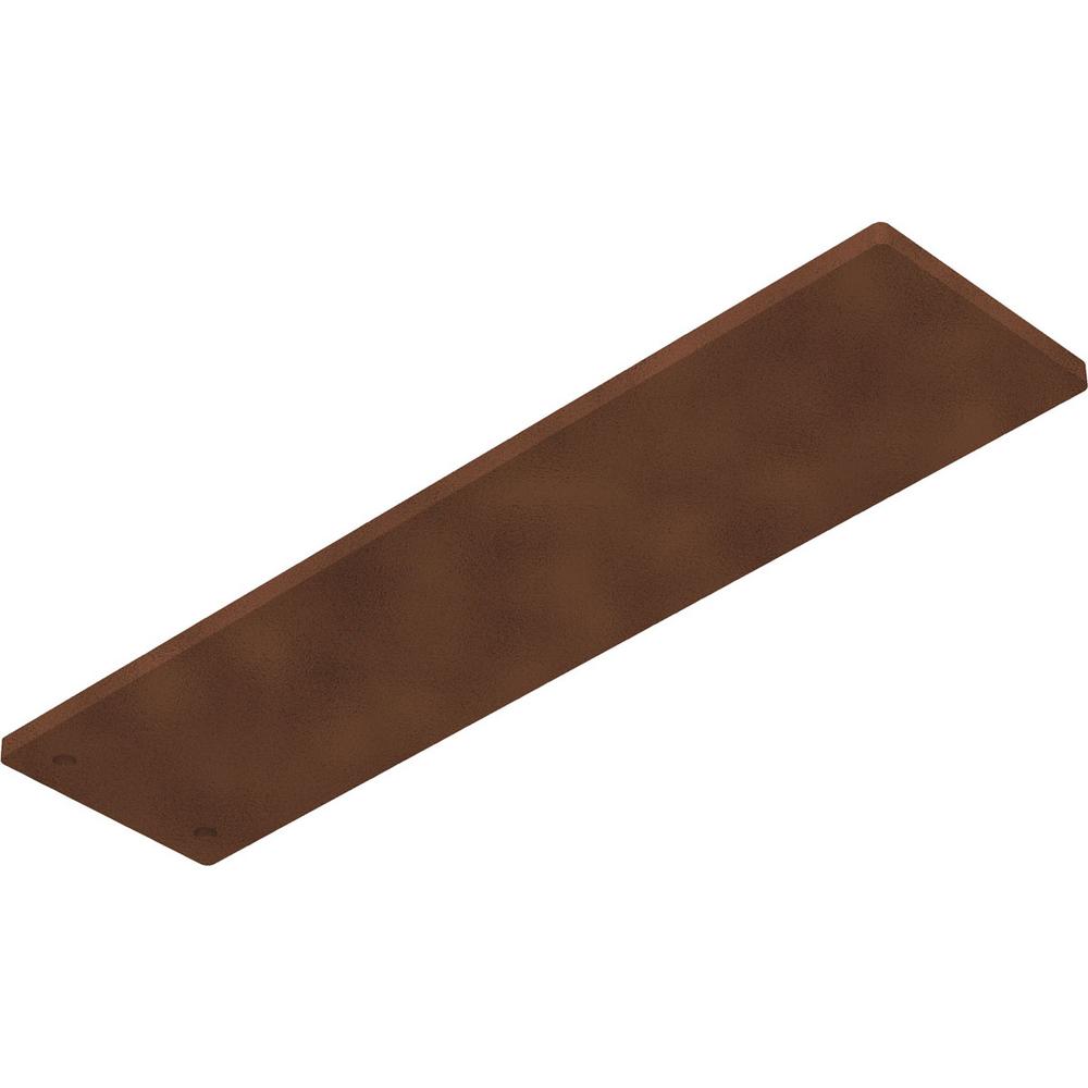 Ekena Millwork 3 in. x 0.25 in. x 12 in. Steel Hammered Copper Logan ...