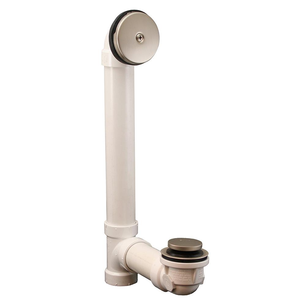 JONES STEPHENS Toe Touch Schedule 40 PVC 2-Hole Bath Waste and Overflow ...