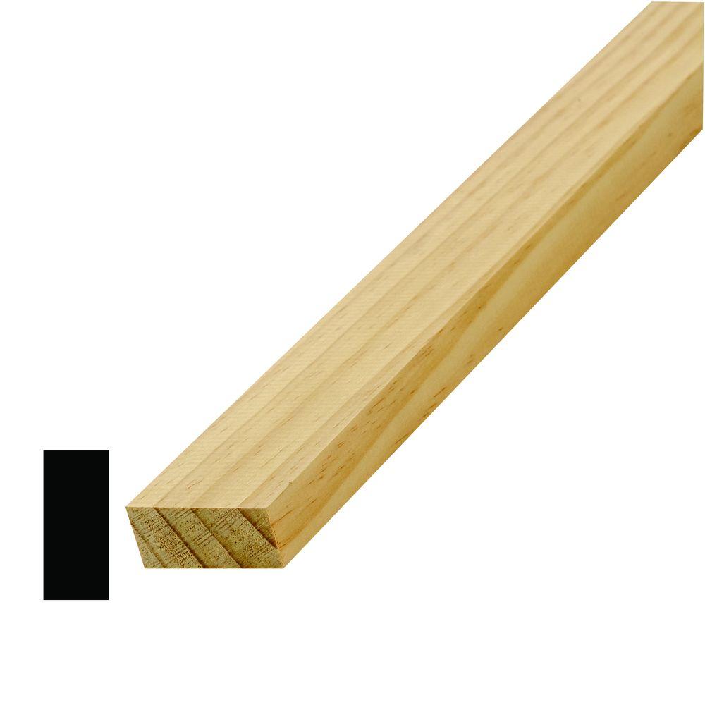 American Wood Moulding WM122 3/8 in. x 11/16 in. Half Round Moulding ...