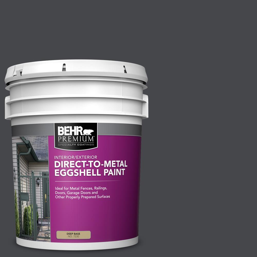 BEHR PREMIUM 5 gal. #PPU26-23A Dark Secret Eggshell Direct to Metal ...