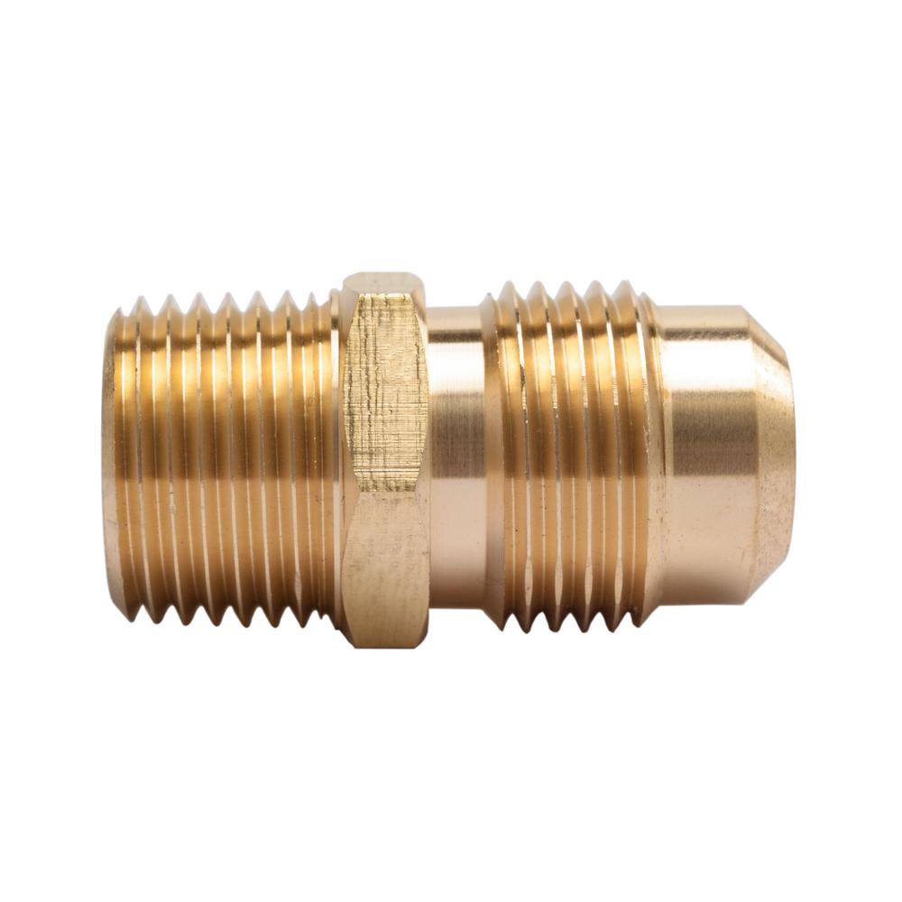 LTWFITTING 5/8 in. Flare x 1/2 in. MIP Brass Adapter Fitting (5-Pack ...