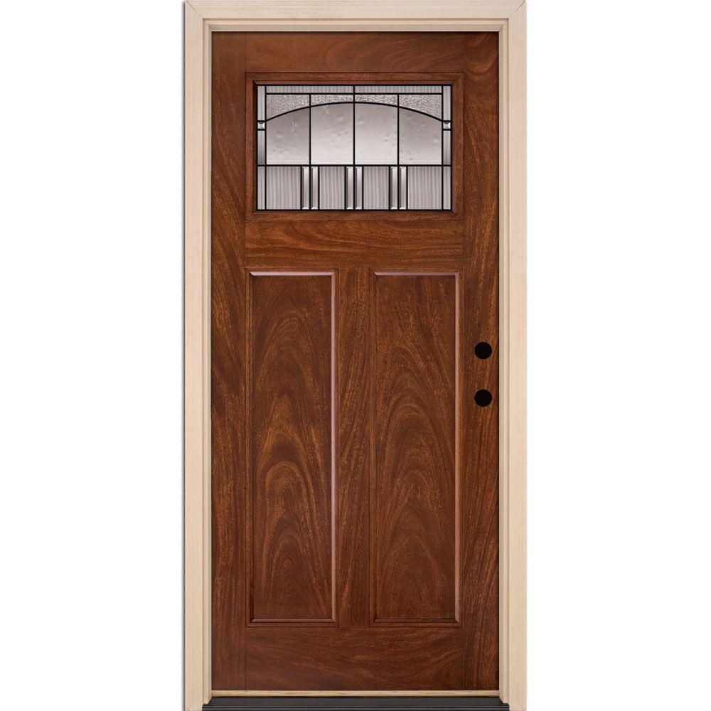 Feather River Doors 37.5 in. x 81.625 in. Horizon Patina Craftsman ...