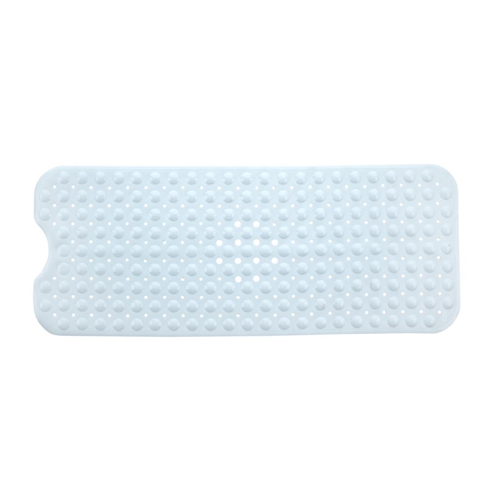 Slipx Solutions 16 In X 39 In Extra Long Bath Mat In White 05700 1 The Home Depot