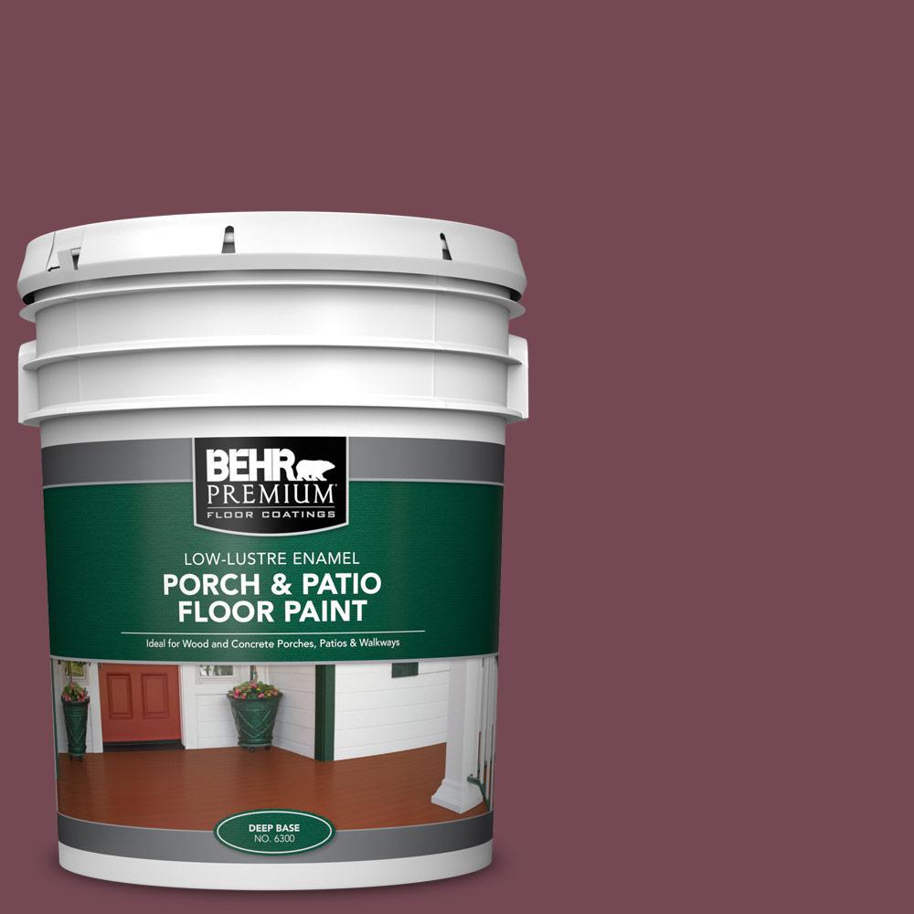 BEHR Premium 5 gal. #PPU2-20 Oxblood Low-Lustre Enamel Interior ...
