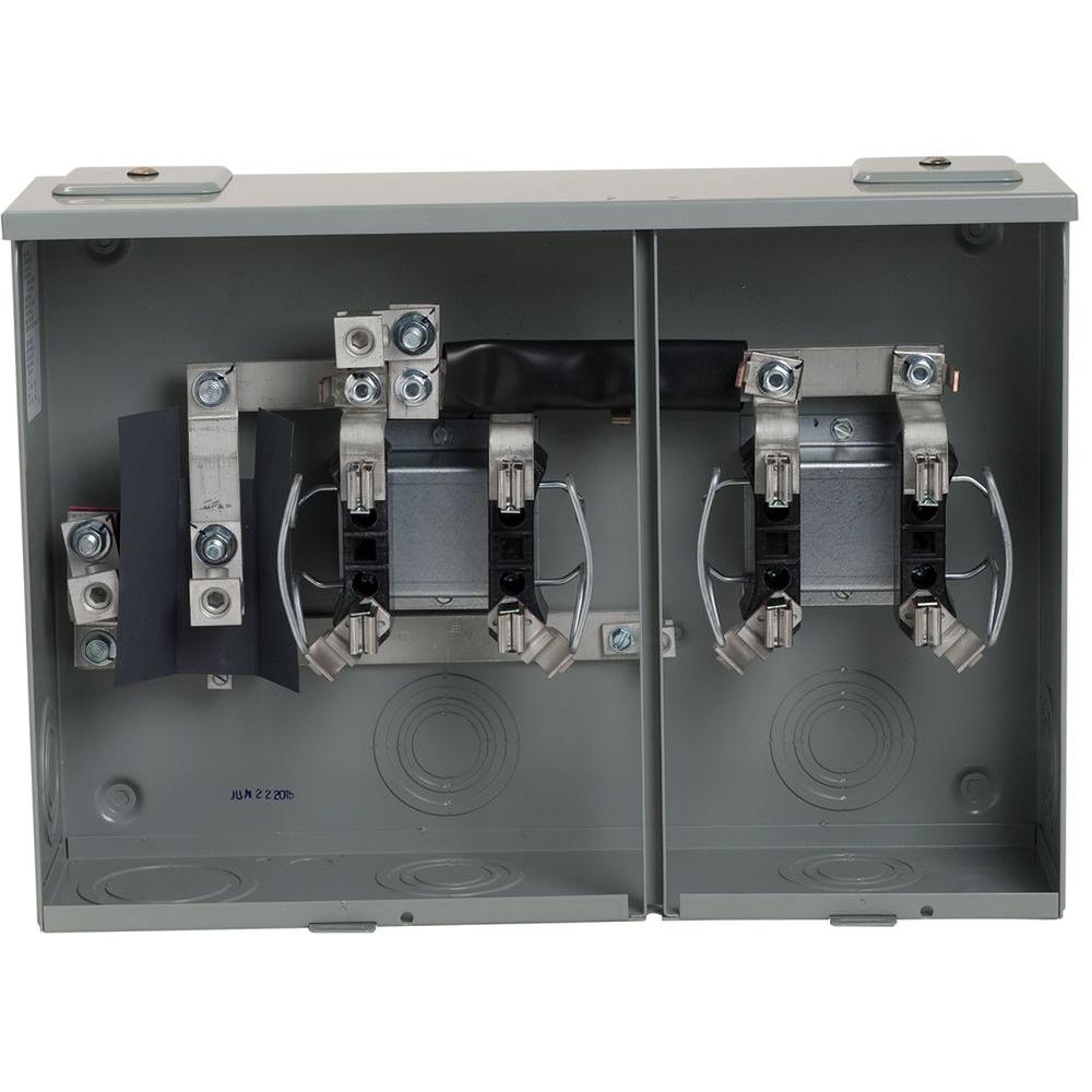 2 Gang Ringless Meter Socket Square Position Horn Bypass Surface Mount ...