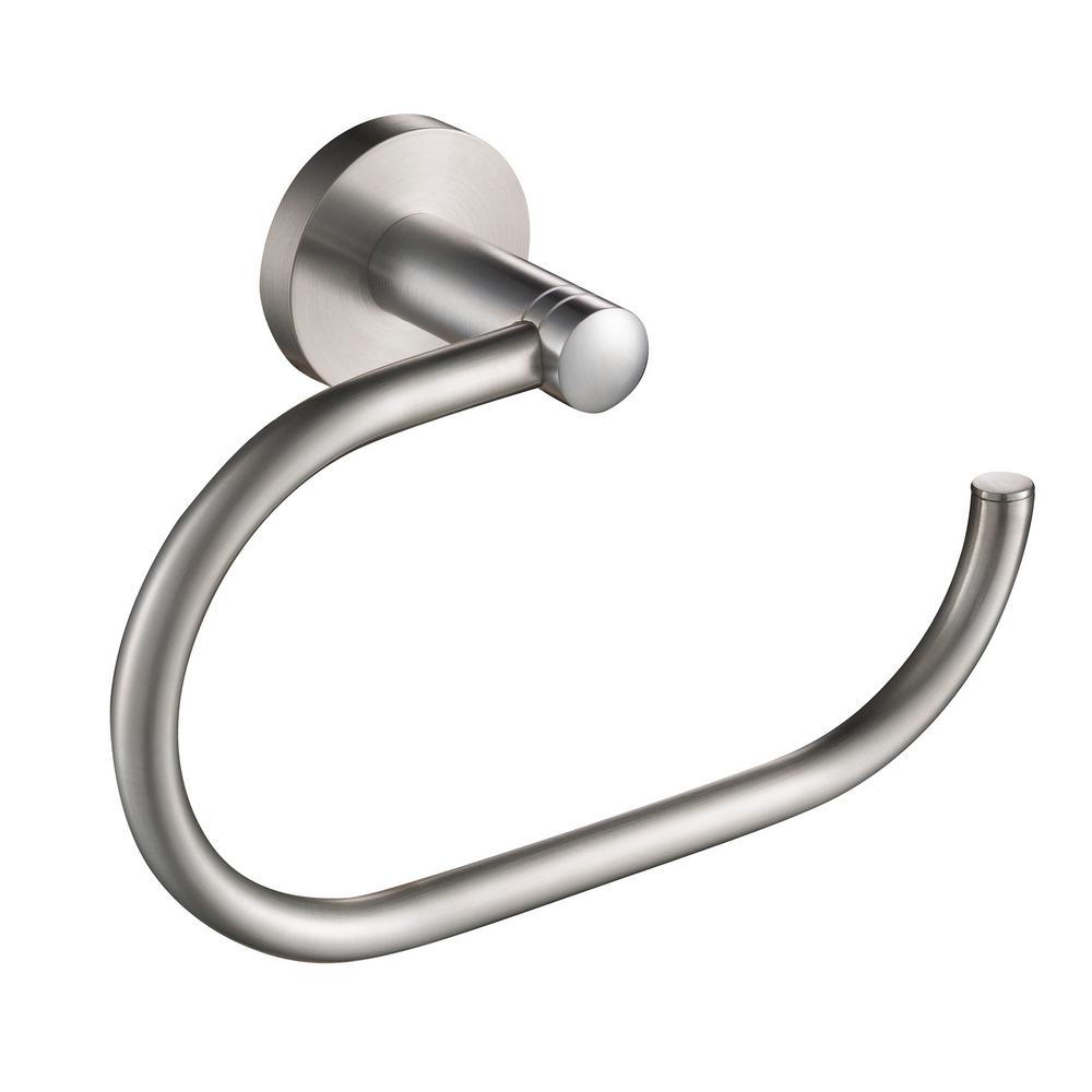 KRAUS Elie Bathroom Towel Ring In Brushed Nickel KEA 18825BN The Home