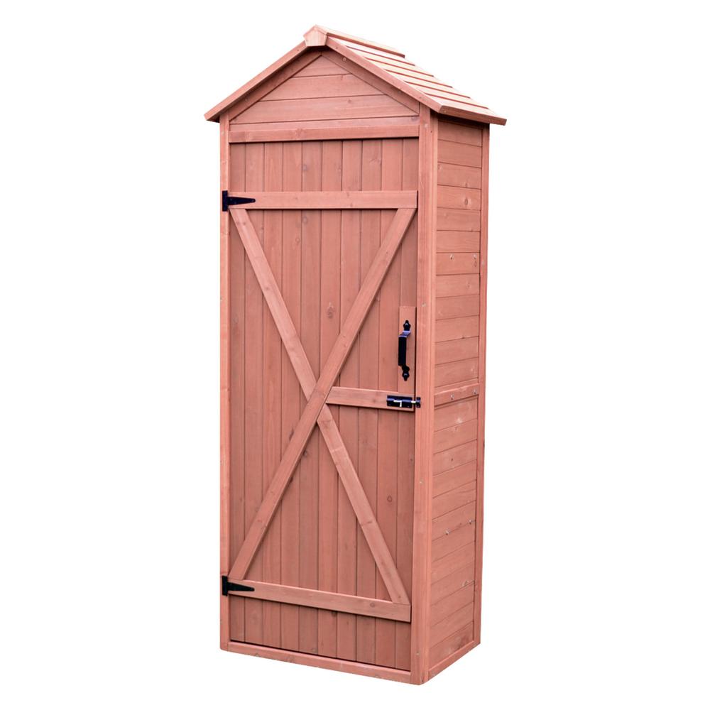Leisure Season 32 in. W x 22 in. D x 76 in. H Medium Brown Cypress ...