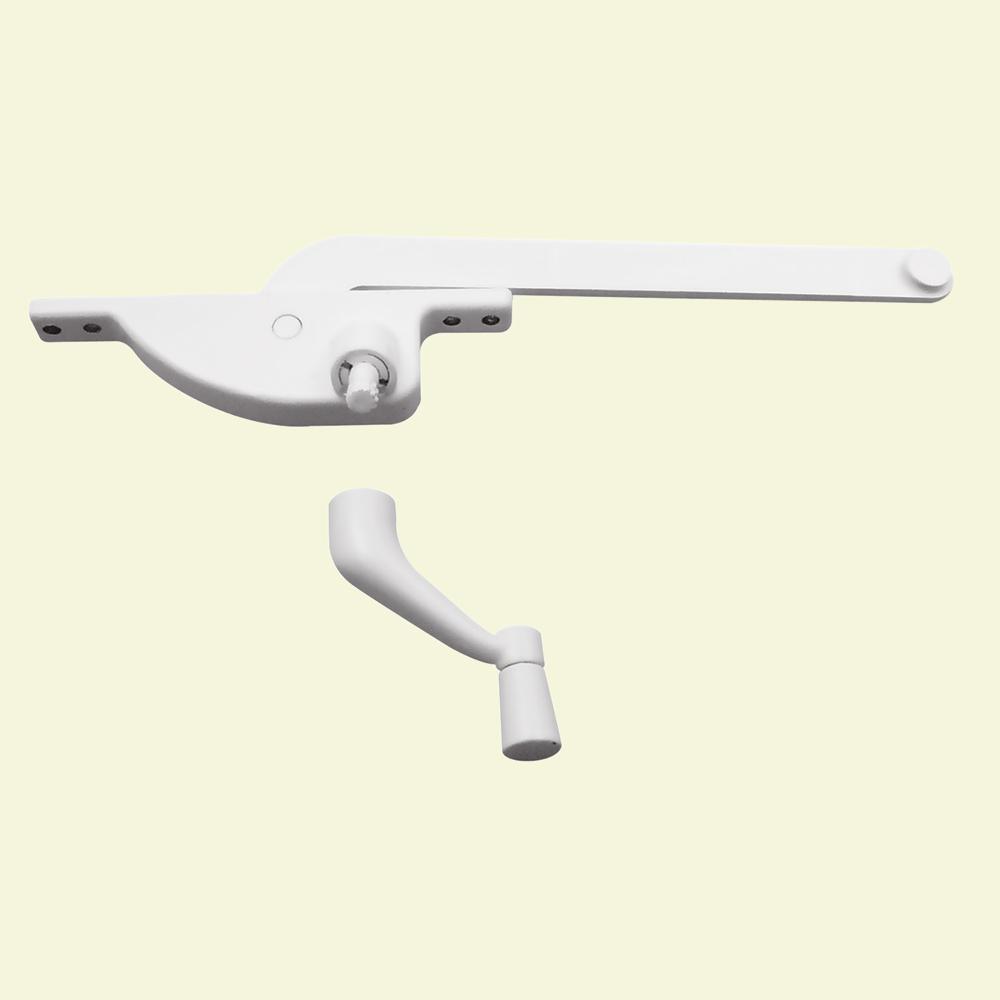 Prime-Line 7 in. White Diecast Left Hand Teardrop Type Casement Window ...