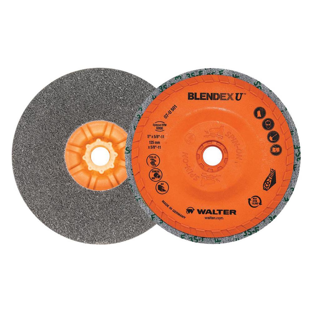WALTER SURFACE TECHNOLOGIES Blendex U 5 in. x 5/8 in.-11 in. Cup Disc ...