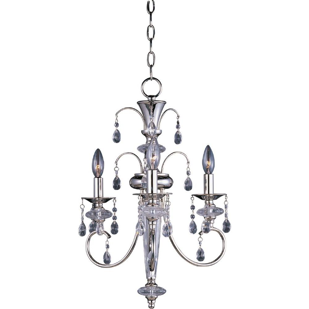 Maxim Lighting Montgomery 3-Light Polished Nickel Mini Chandelier ...