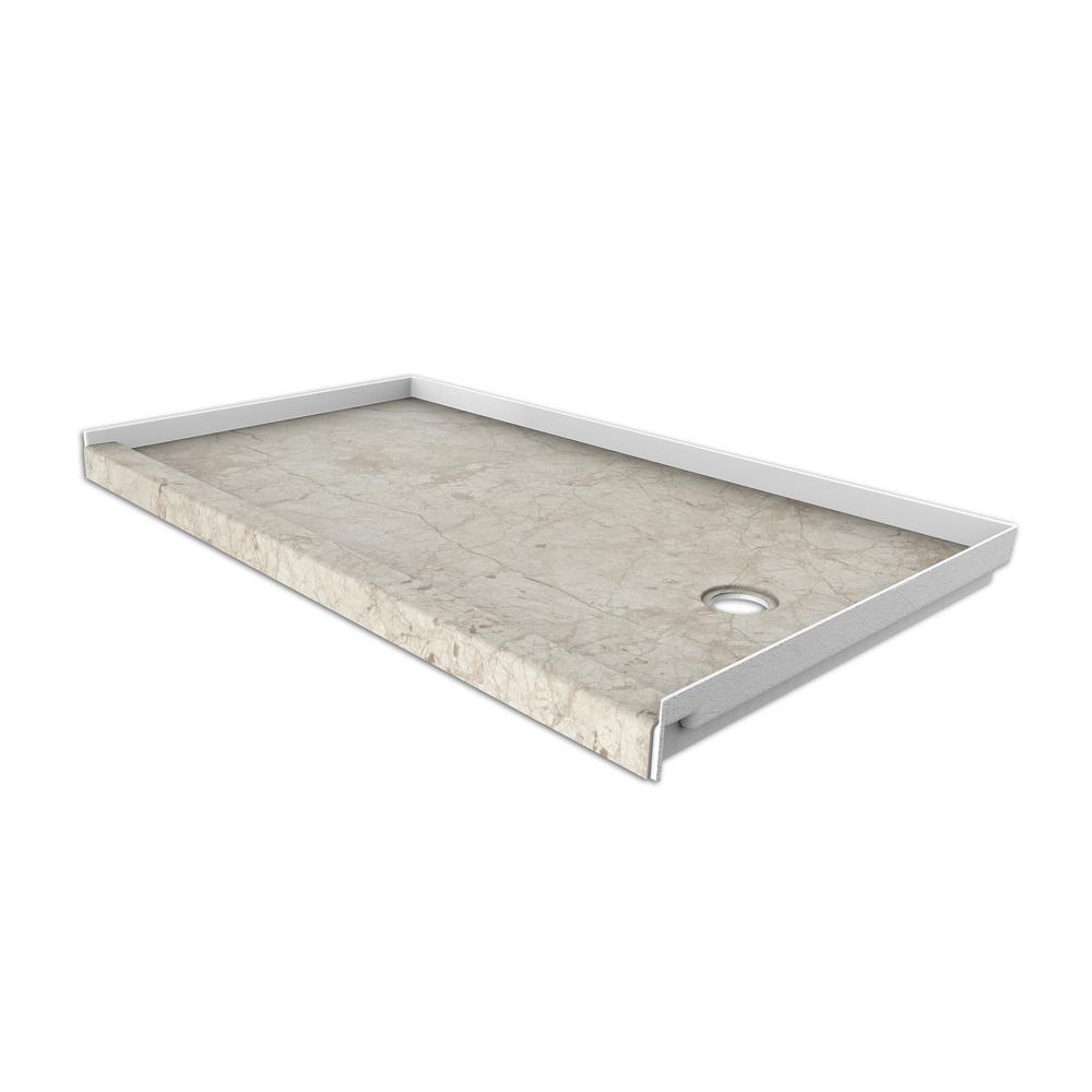 FlexStone 30 in. x 60 in. Single Threshold Shower Base with Right Hand ...