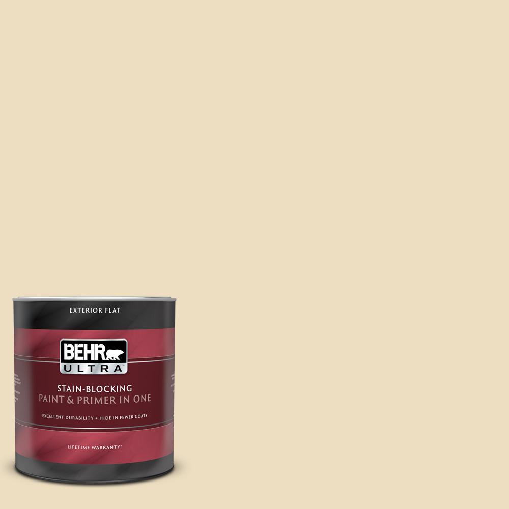 BEHR ULTRA Home Decorators 1 qt. #HDC-NT-17 New Cream Flat Exterior ...