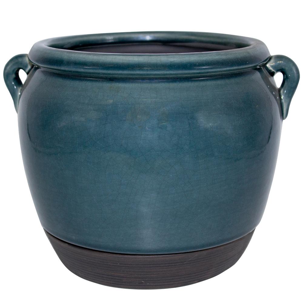 Glazed - Blue - Plant Pots - Planters - The Home Depot