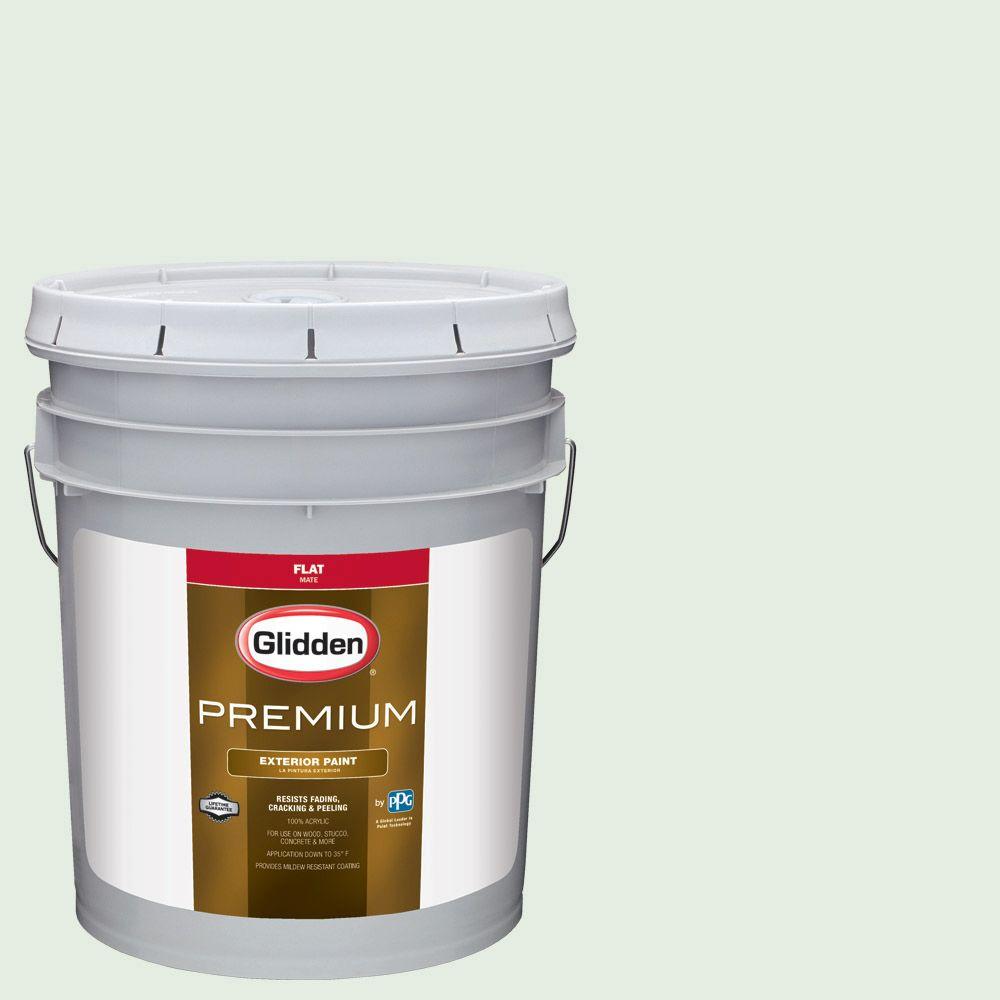 Glidden Premium 5-gal. #HDGG56 Tranquil Light Green Flat Latex Exterior ...