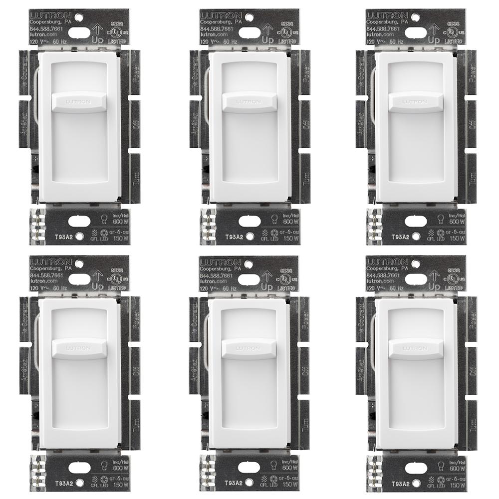 Lutron Skylark Contour C.L Slide Dimmer Switch for Dimmable LED, INC ...