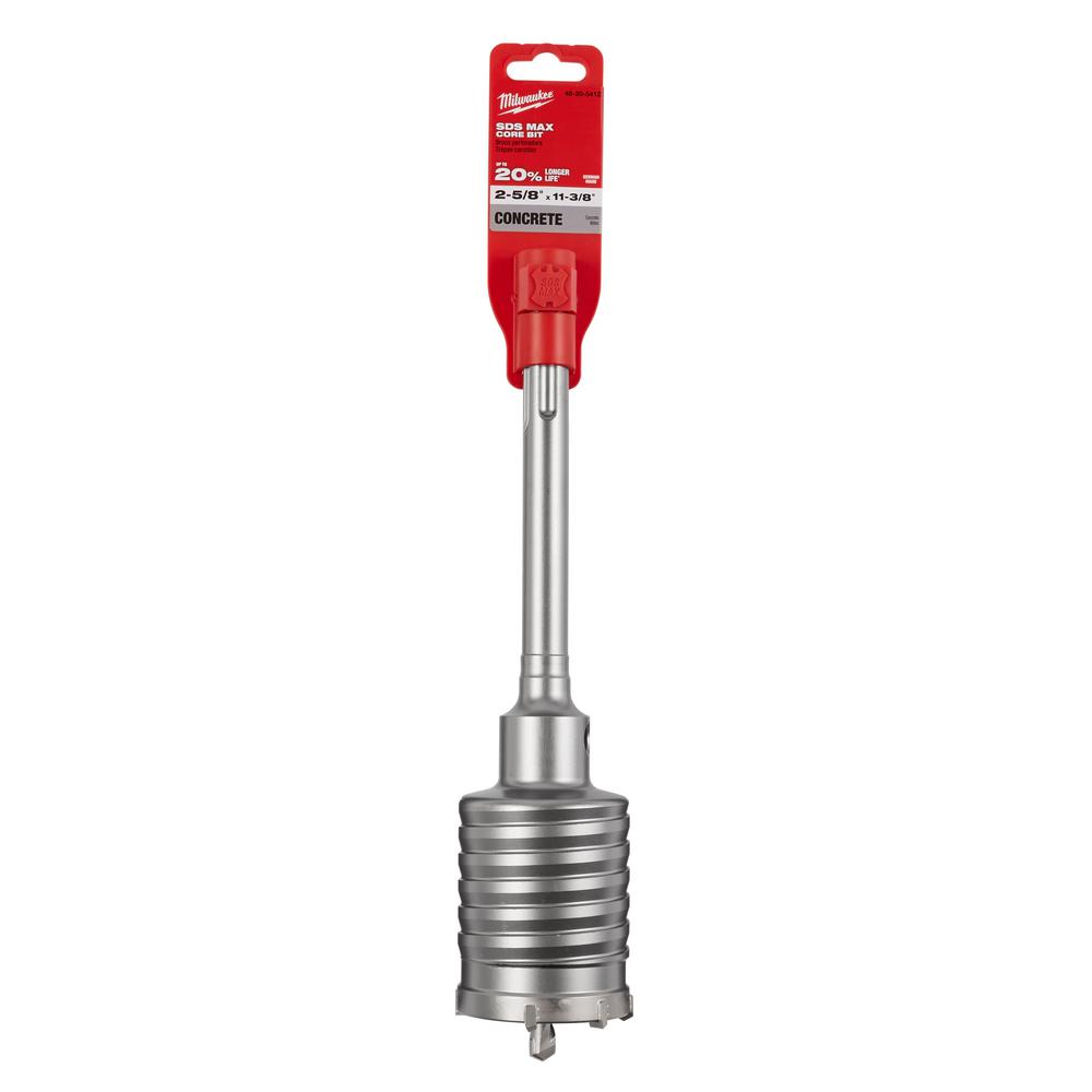 Milwaukee 2 5 8 In X 11 3 8 In SDS MAX Core Bit 48 20 5412 The Home