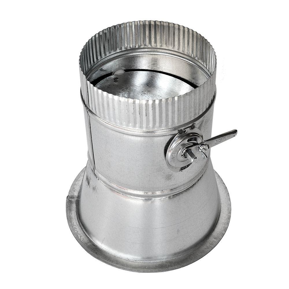 Master Flow 8 in. Conical Flanged Tap with Damper-CFTD8 - The Home Depot