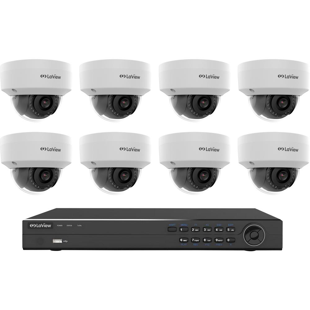 LaView 8-Channel Full HD 4MP IP Indoor/Outdoor Surveillance 4TB 4K ...