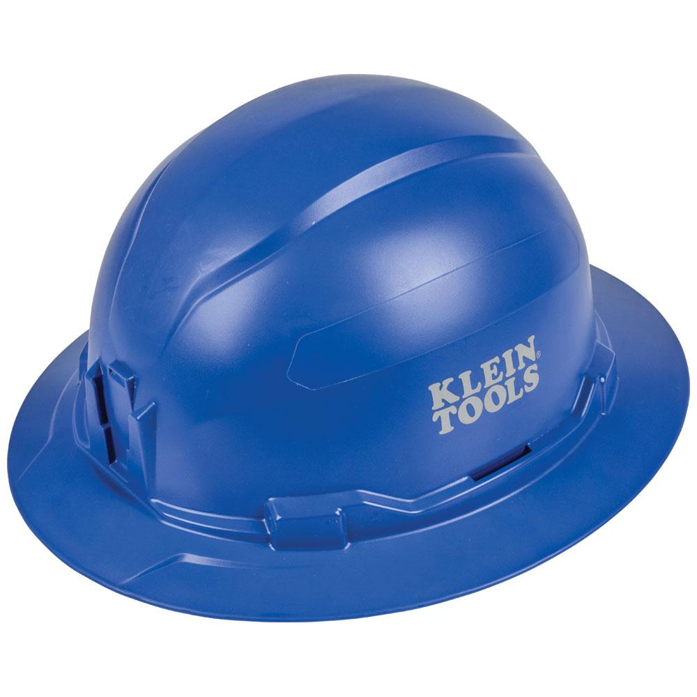 Klein Tools Blue Hard Hat, Non-Vented, Full Brim-60249 - The Home Depot