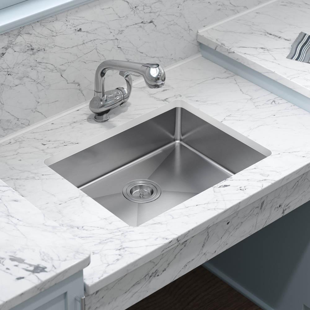 MR Direct Stainless Steel 23 in. Single Bowl Undermount Kitchen Sink ...
