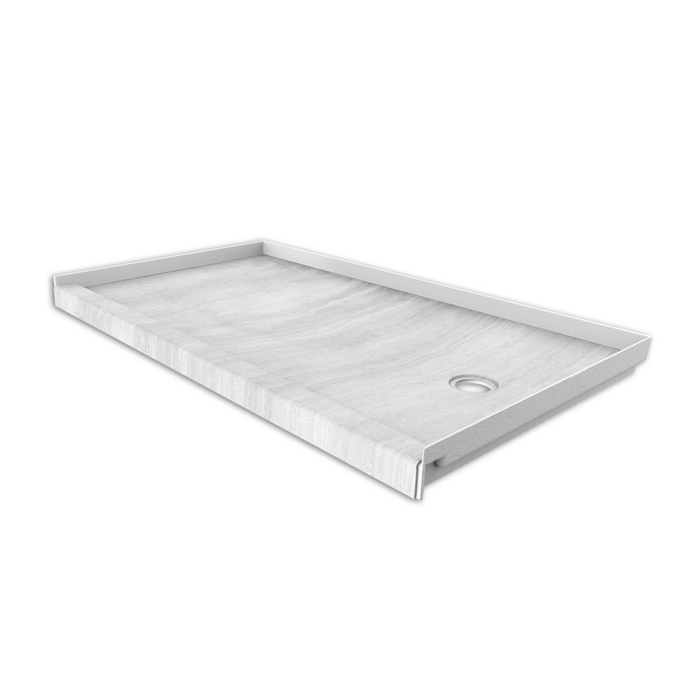 FlexStone 32 In X 60 In Single Threshold Shower Base With Right Hand