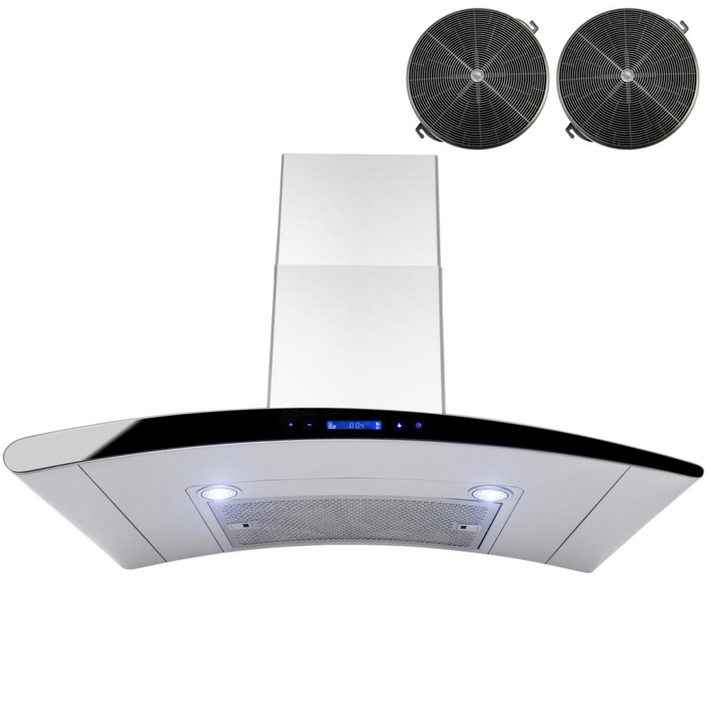 Whirlpool 36 in. Contemporary Wall Mount Range Hood in Stainless Steel ...