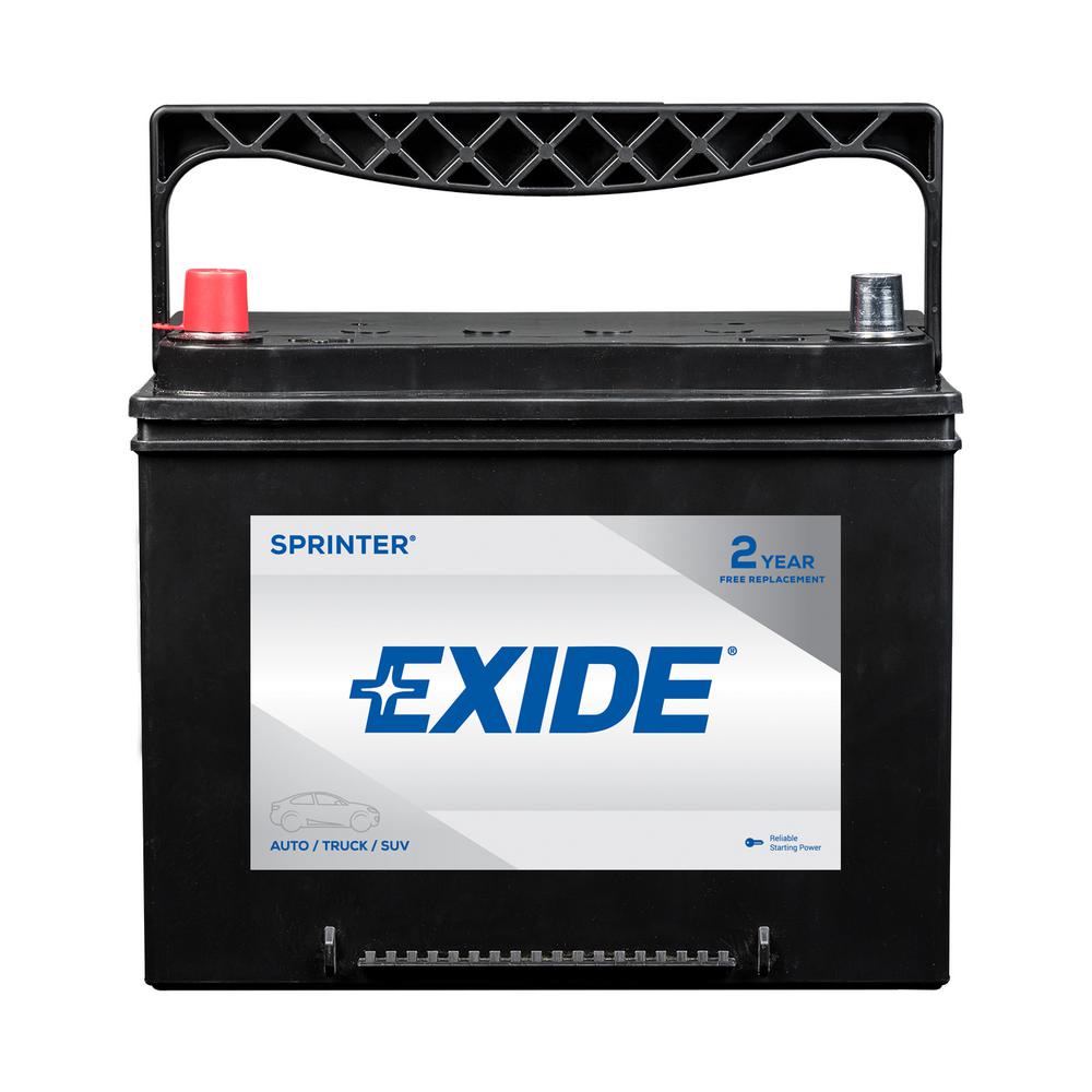 Exide SPRINTER 12 volts Lead Acid 6-Cell 24 Group Size 600 Cold ...