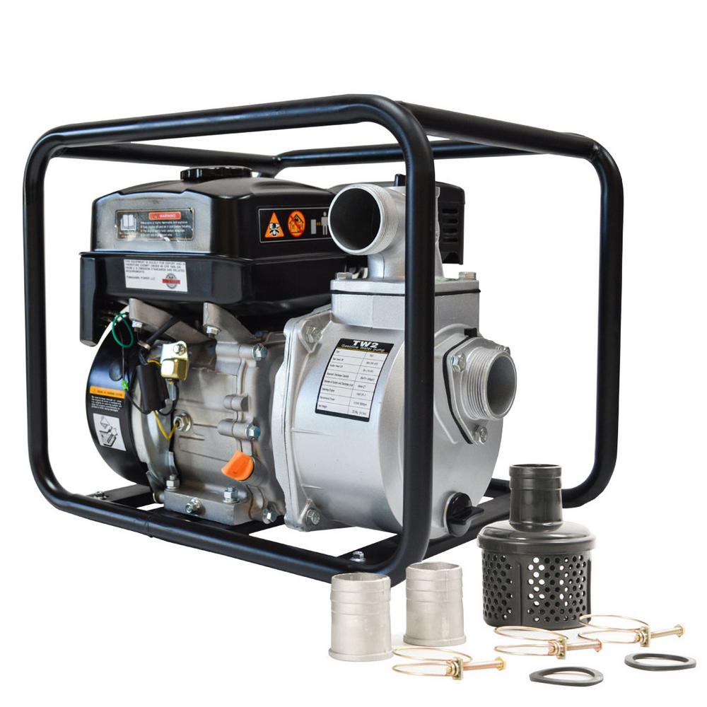 Tomahawk Power 6.5 HP 2 in. Portable Utility Gas Powered Water Pump-TW2 ...