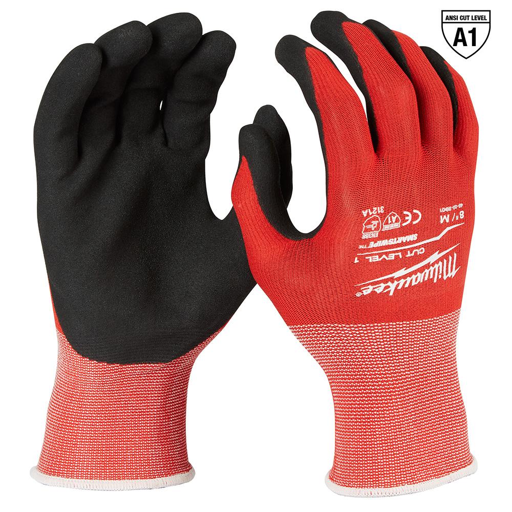 Milwaukee Medium Red Nitrile Dipped Work Gloves-48-22-8901 - The Home Depot Milwaukee Medium Red Nitrile Dipped Work Gloves-48-22-8901 - The Home Depot