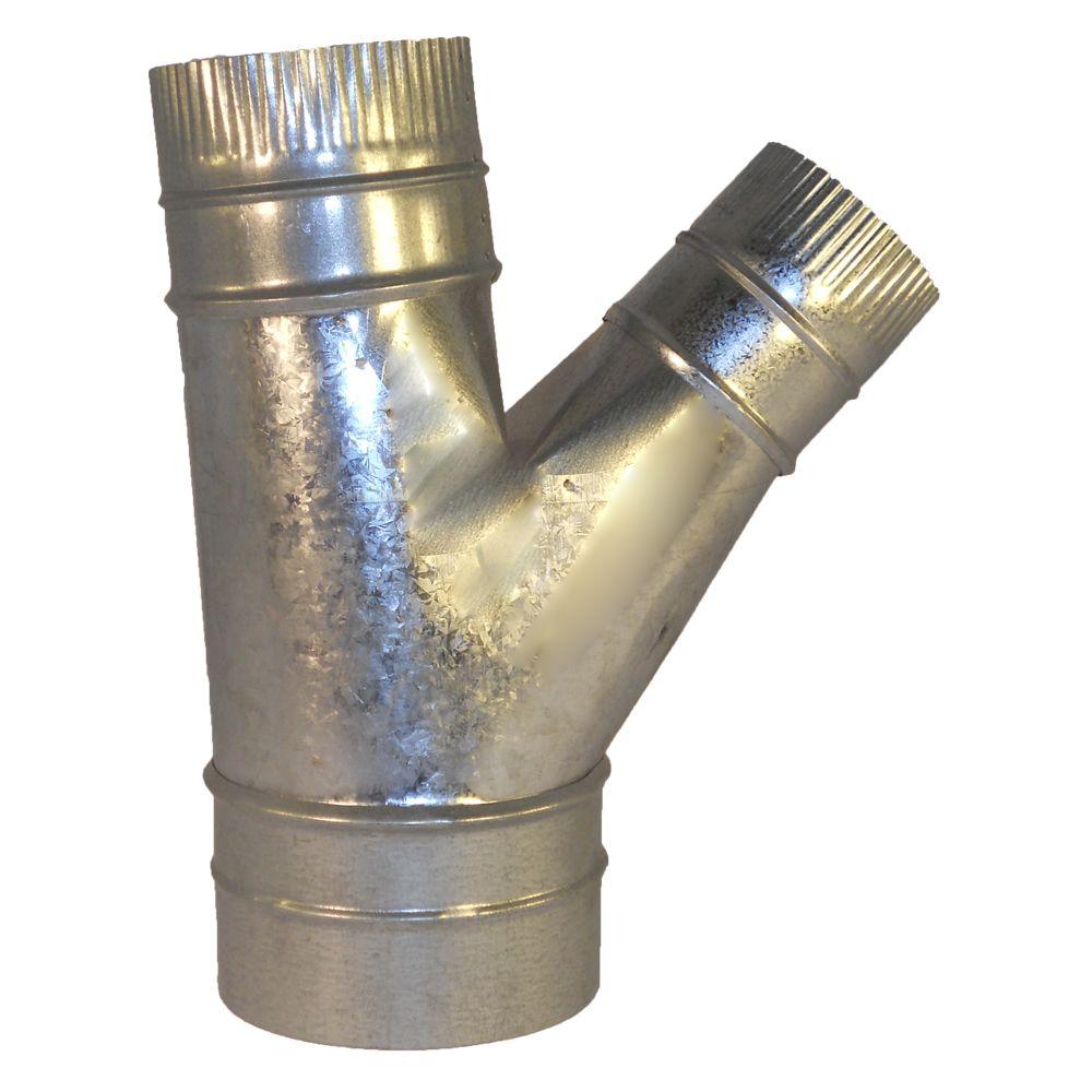 Speedi Products 5 In X 4 In X 3 In Wye Branch HVAC Duct Fitting SM Speedi Products 5 In X 4 In X 3 In Wye Branch HVAC Duct Fitting SM