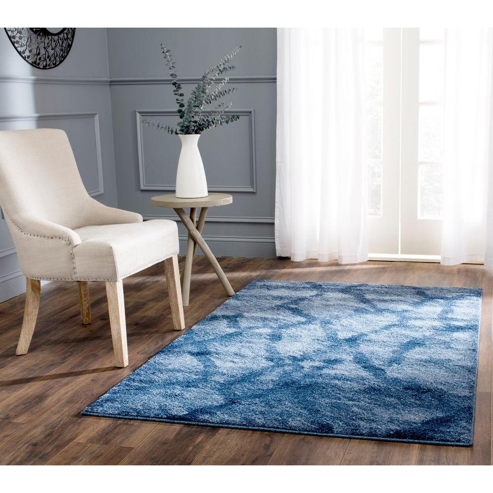Safavieh Retro Blue/Dark Blue 3 ft. x 5 ft. Area Rug-RET2144-6570-3 ...