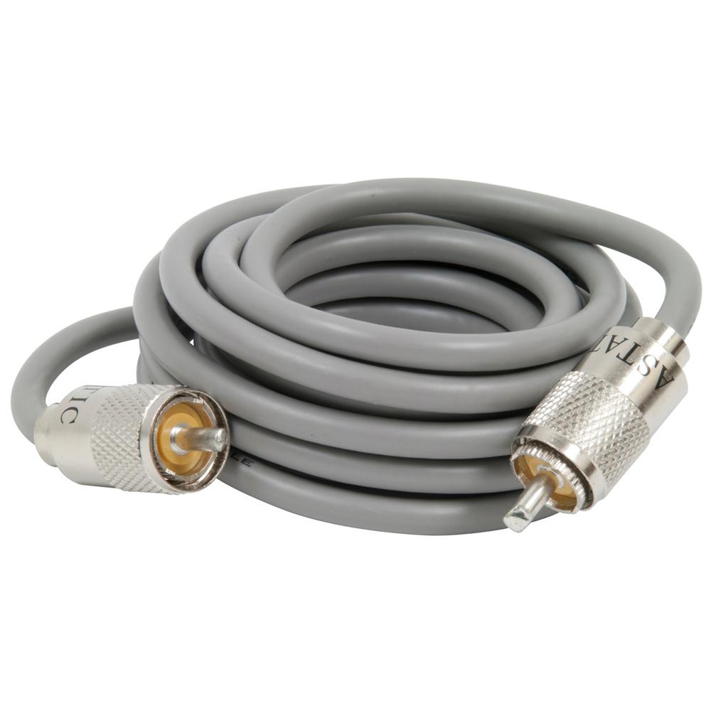 Astatic RG8X Cable with PL259 Connectors in Grey (A8X9), 9 ft.-302 ...